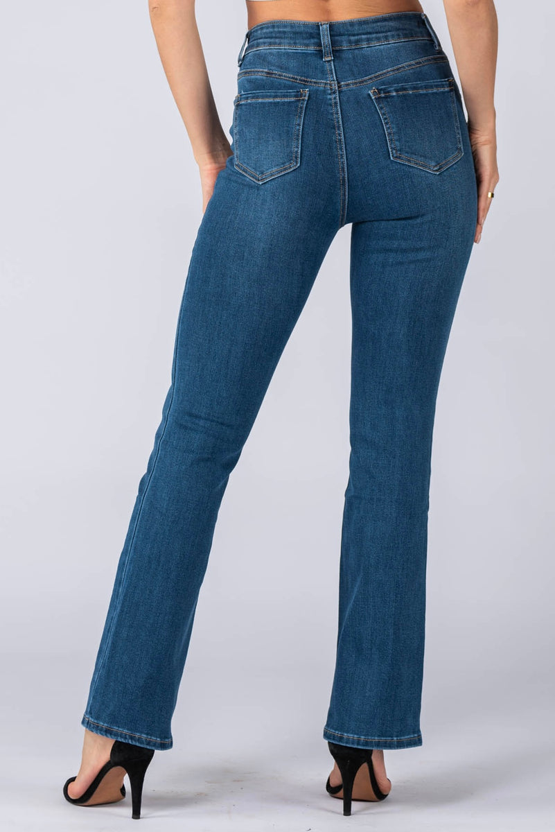 Flared Denim Jeans - Dark Denim – Berry Lush Designs